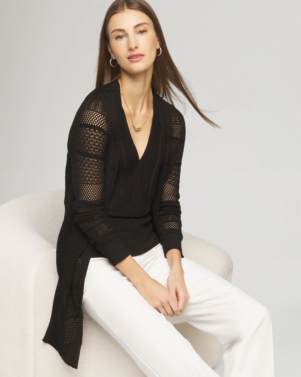 Pointelle Cardigan | White House Black Market Pointelle Cardigan | White House Black Market